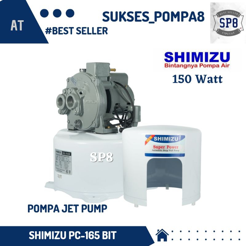 Jual Pompa Air Shimizu PC-165 BIT Otomatis / Pompa Jet Pump | Shopee Indonesia