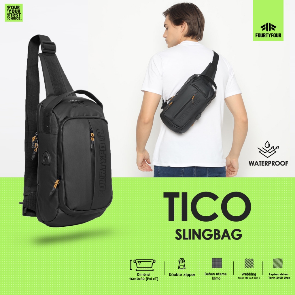 Jual Sling Bag Waterproof Pria Fourtyfour Tico - Tas Selempang Anti Air ...