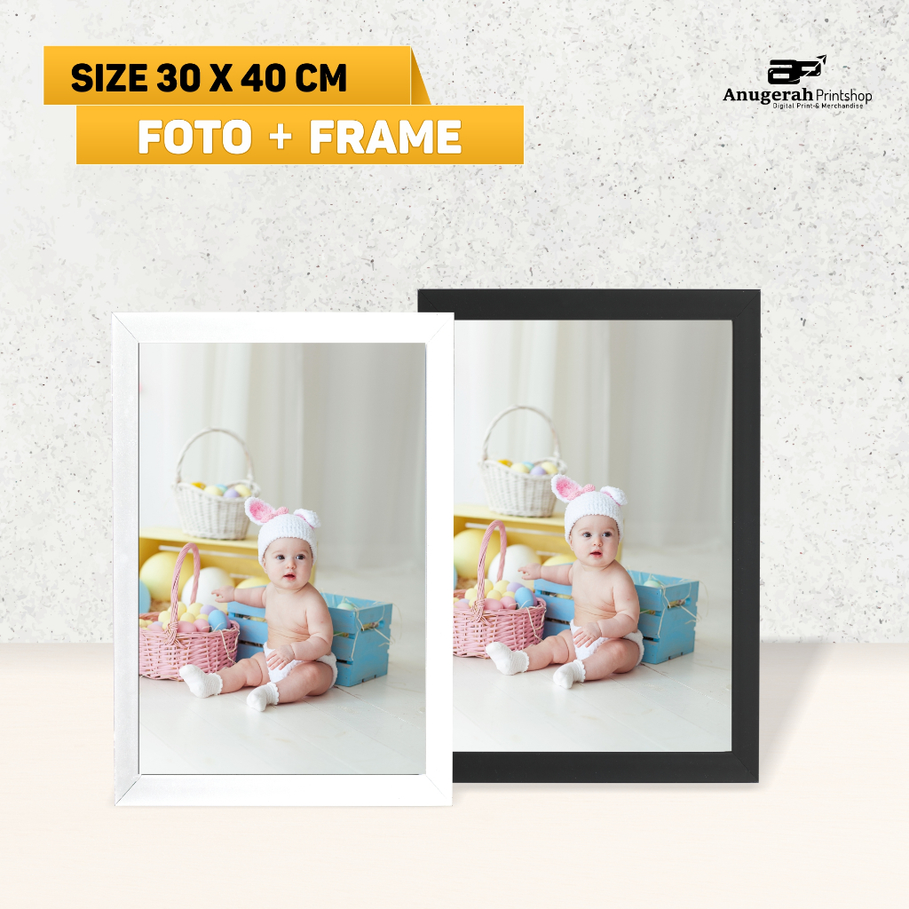 Jual CETAK FOTO HIASAN DINDING FRAME MINIMALIS 12R 30X40 CM FRAME TANPA ...
