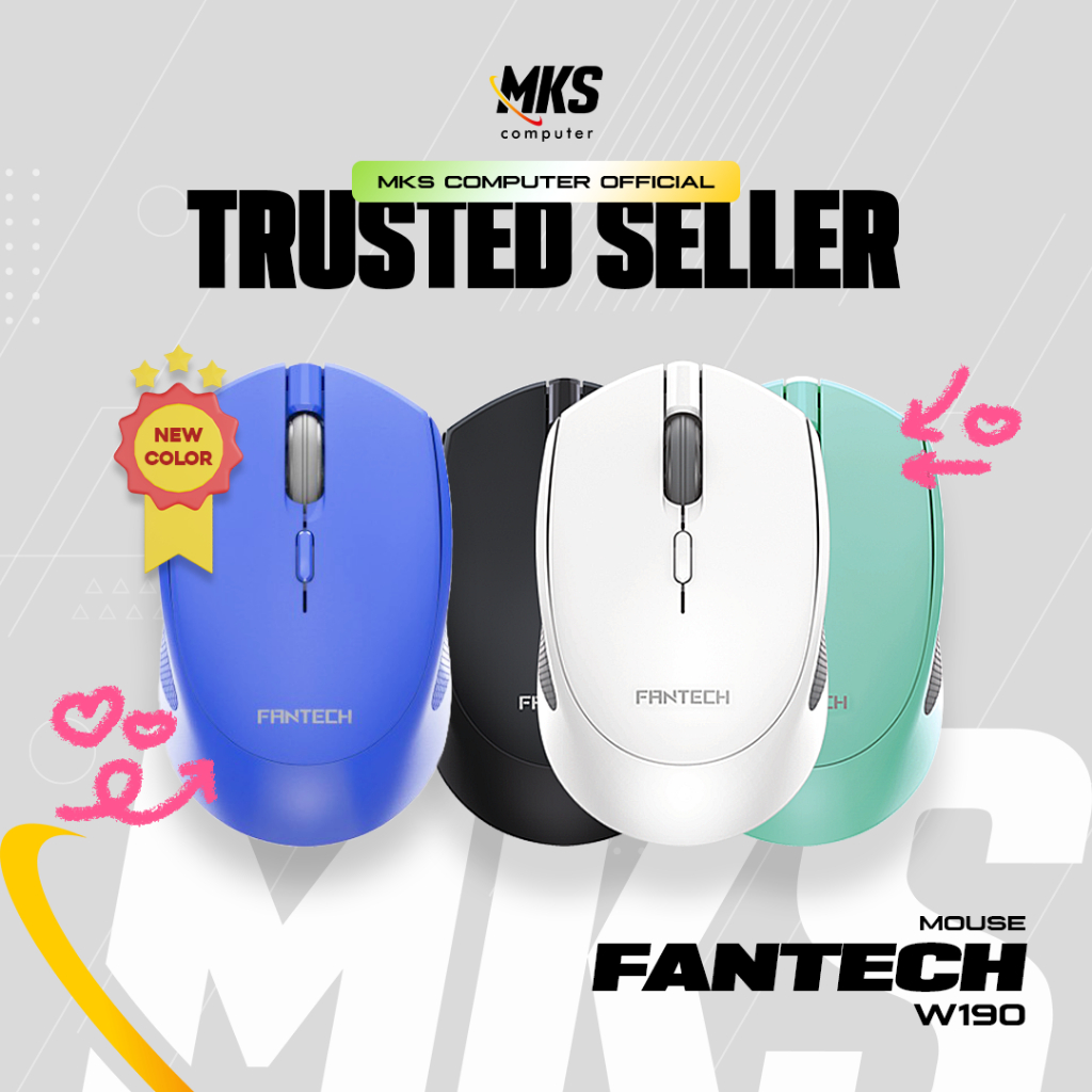 Jual Fantech Wireless Bluetooth Mouse W190 Dual Mode Free Baterai ...