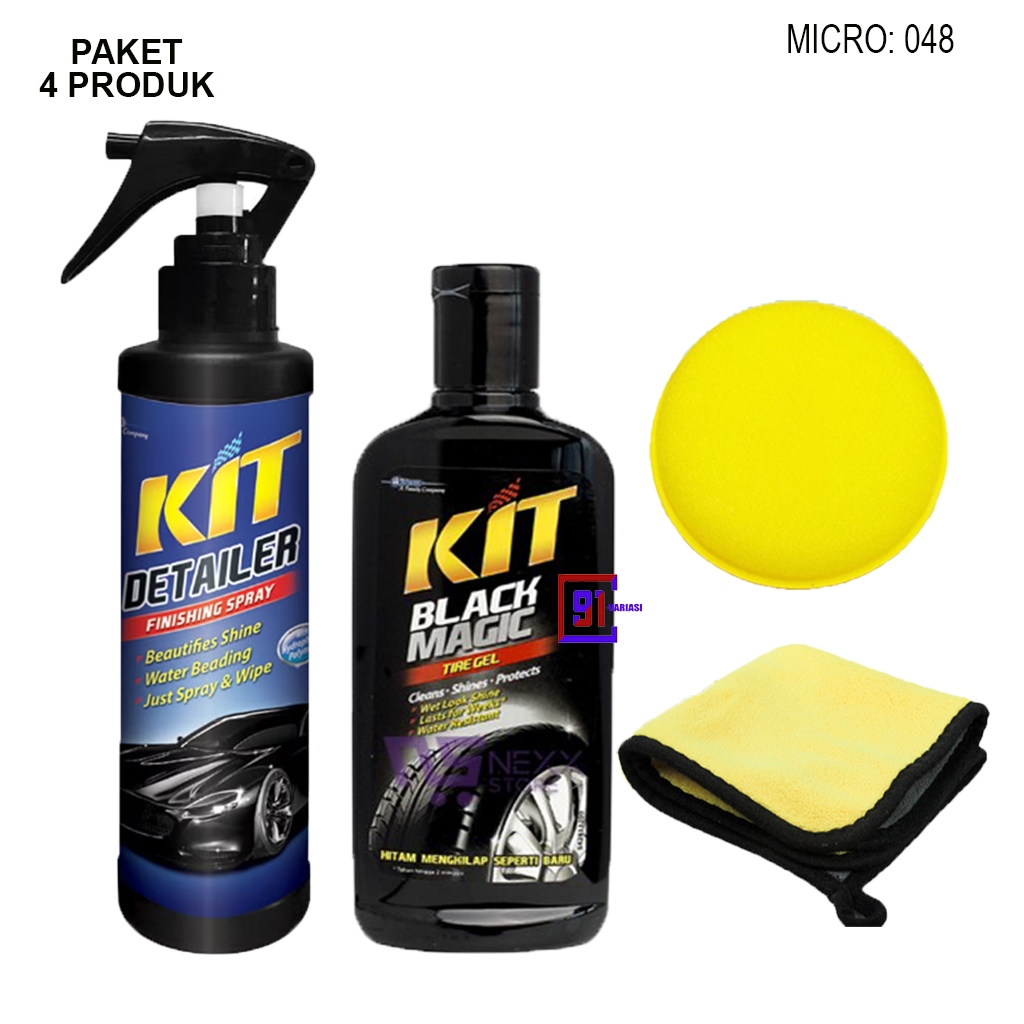 Jual Paket Kit Detailer Pengkilap Mobil + Black Magic Semir Ban Botol ...