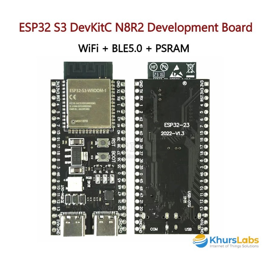 Jual ESP32 S3 DevKitC N8R8 Development Board WiFi Bluetooth PSRAM ESP ...