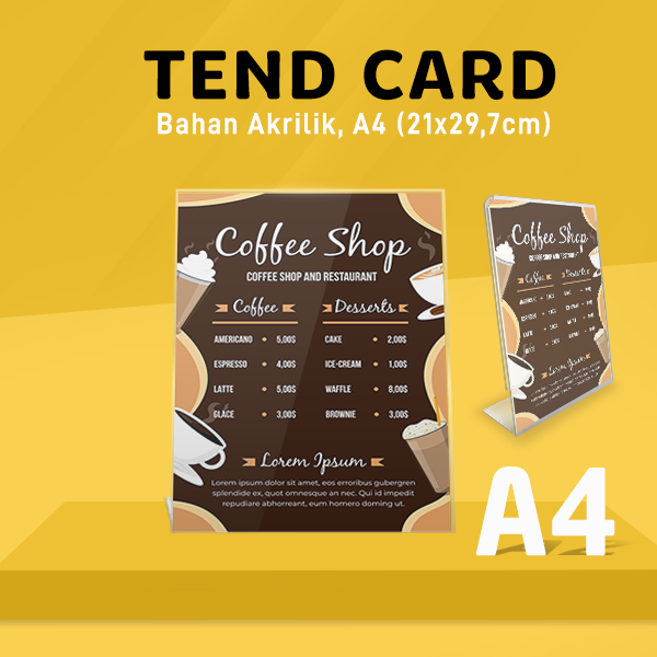 Jual Tend Card Akrilik A4 / Tend Card Promosi / Akrilik bentuk | Shopee ...