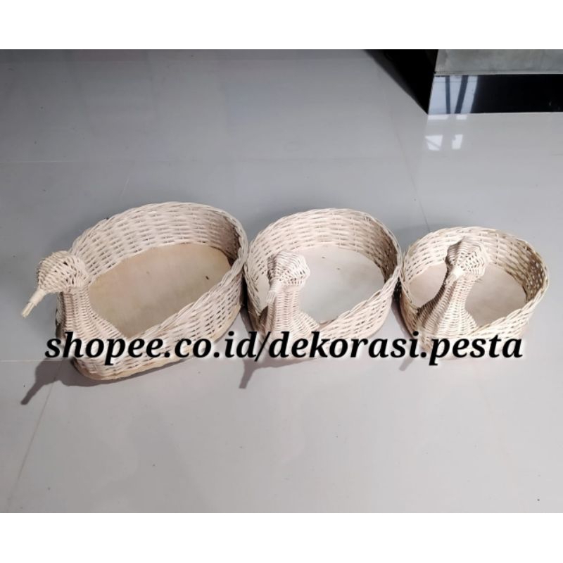Jual promo Keranjang rotan halus model bebek duck | Shopee Indonesia
