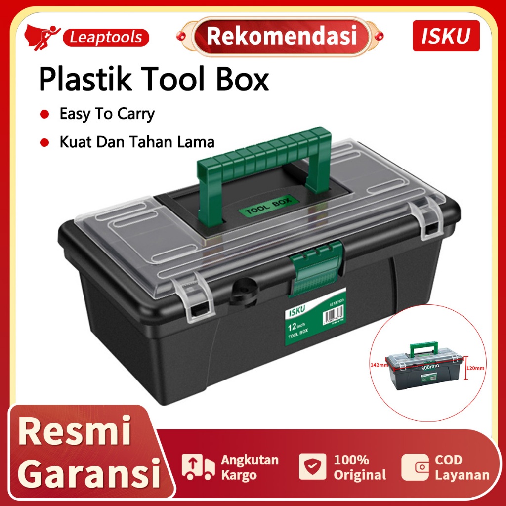 Jual ISKU Tool box Mini 12 Inch Perkakas multifungsi portabel (30 * 14 ...