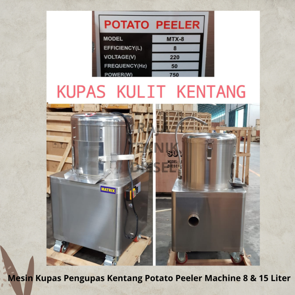 Jual Matrix Mesin Kupas Pengupas Kentang Potato Peeler Machine 8 & 15 ...