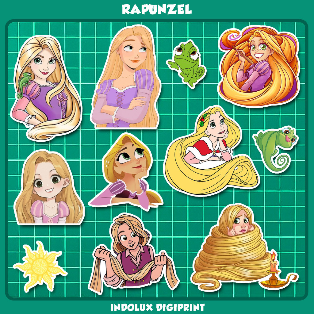 Jual Sticker Rapunzel Disney Princess Stiker Tangled Journal Scraping ...