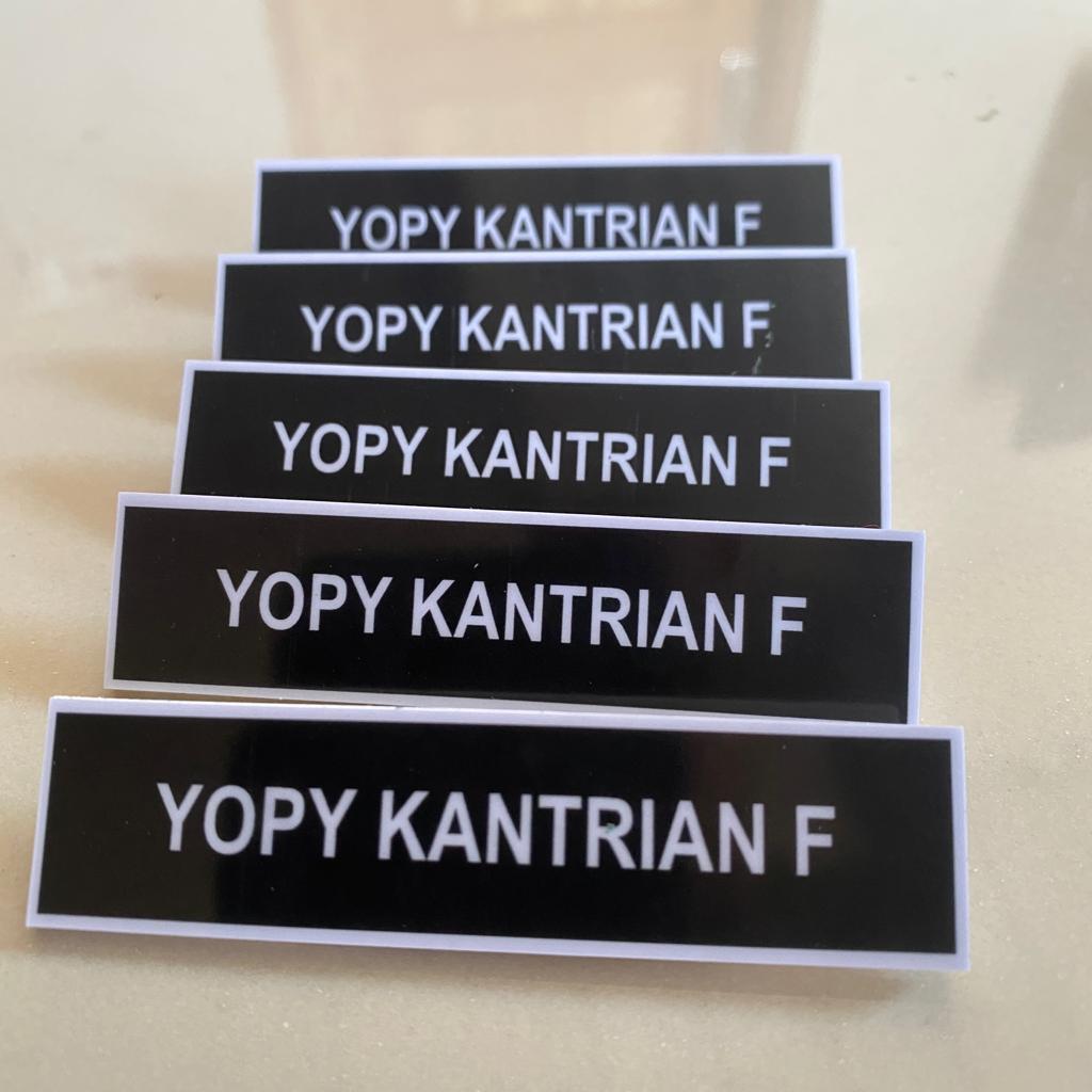 Jual Papan Nama Dada atau Name Tag atau Papan Nama PNS PDH tanpa resin ...