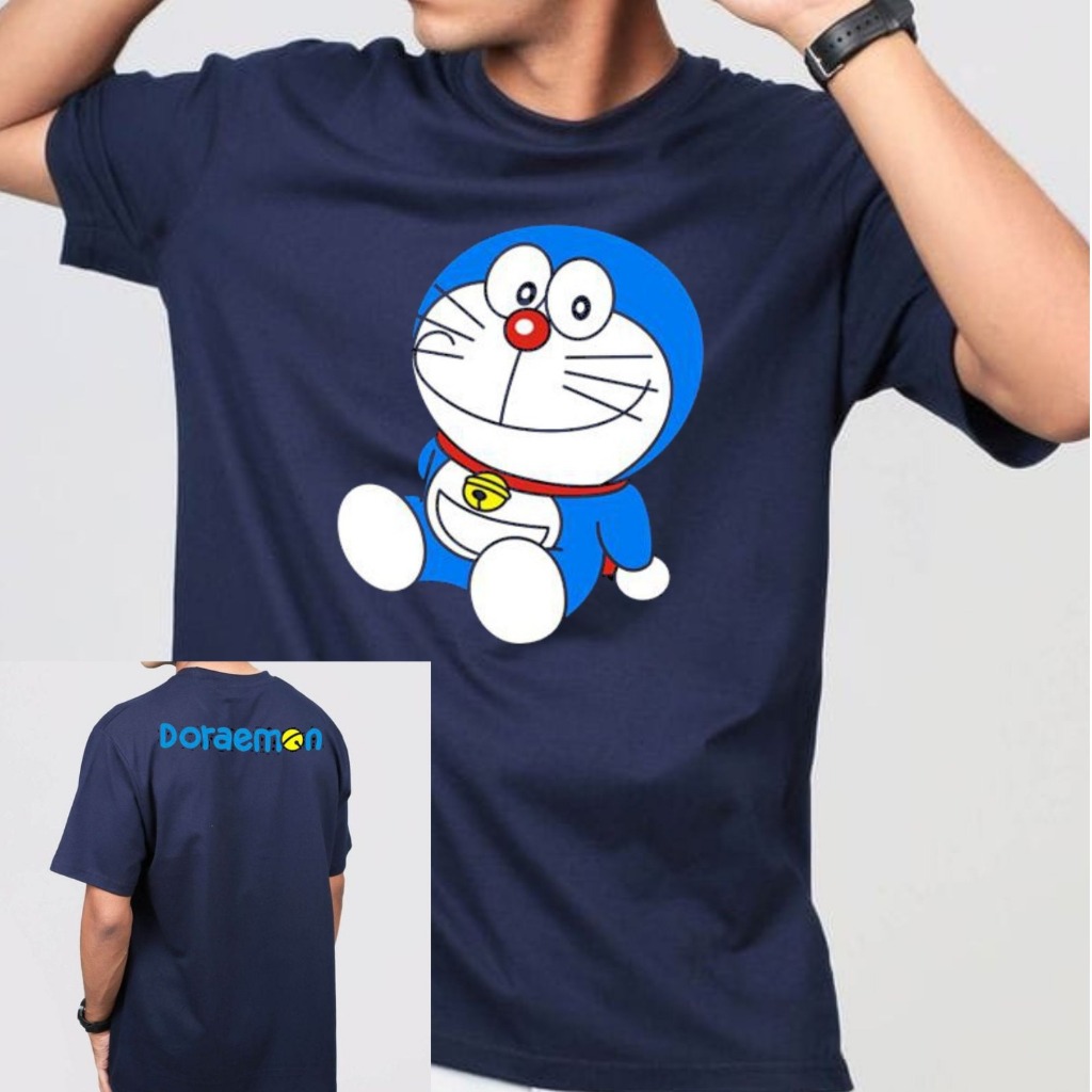 Jual KAOS DORAEMON DUDUK - C47 | Shopee Indonesia