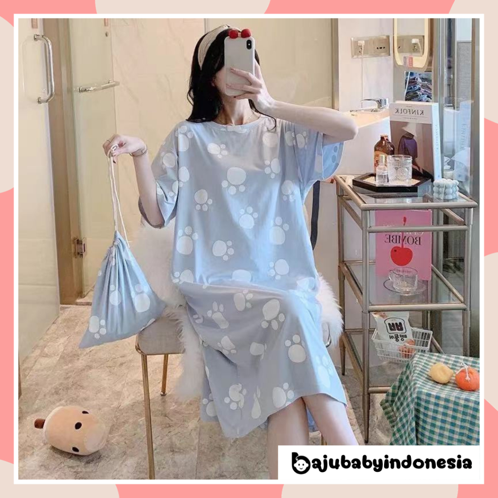 Jual BBI Piyama wanita dewasa dress tidur perempuan motif karakter ...