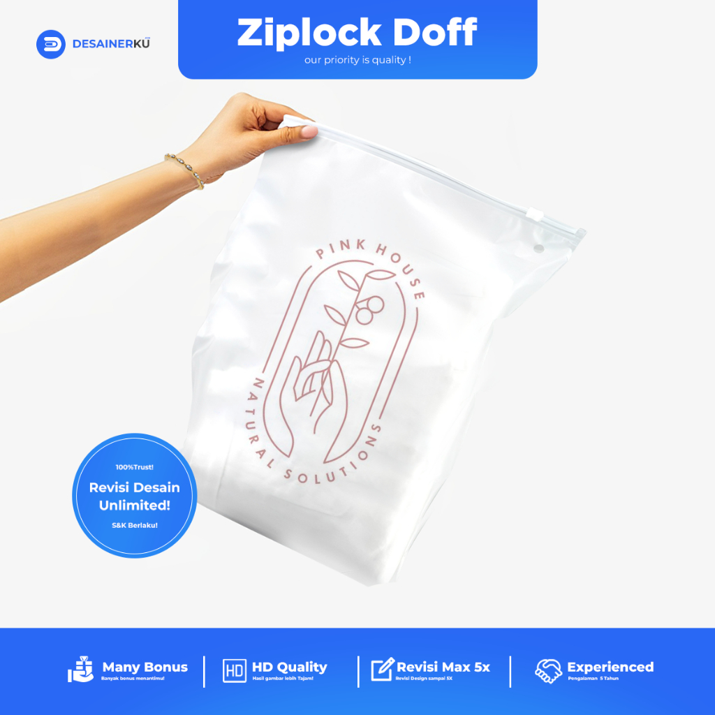Jual Ziplock Doff (FREE DESIGN)/ ziplock Bag /zipper/ bag custom ...