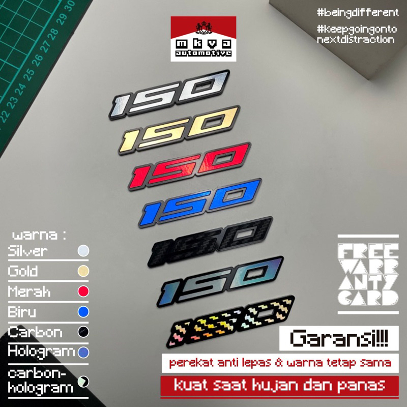 Jual 150 CC 150I CC EMBLEM TIMBUL BUKAN STIKER AKSESORIS MOTOR AEROX 150 NMAX 150 GARNISH COVER ...