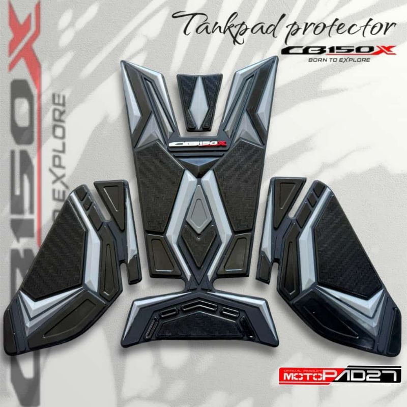 Jual Tankpad CB150X tank pad cb 150x full set karet rubber premium ...