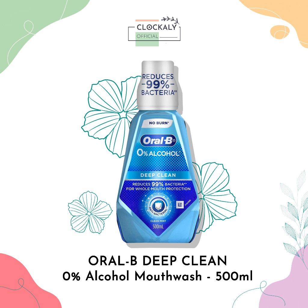 Jual Obat Kumur Oral-B Deep Clean 0% Alcohol Mouthwash Anti Plaque ...