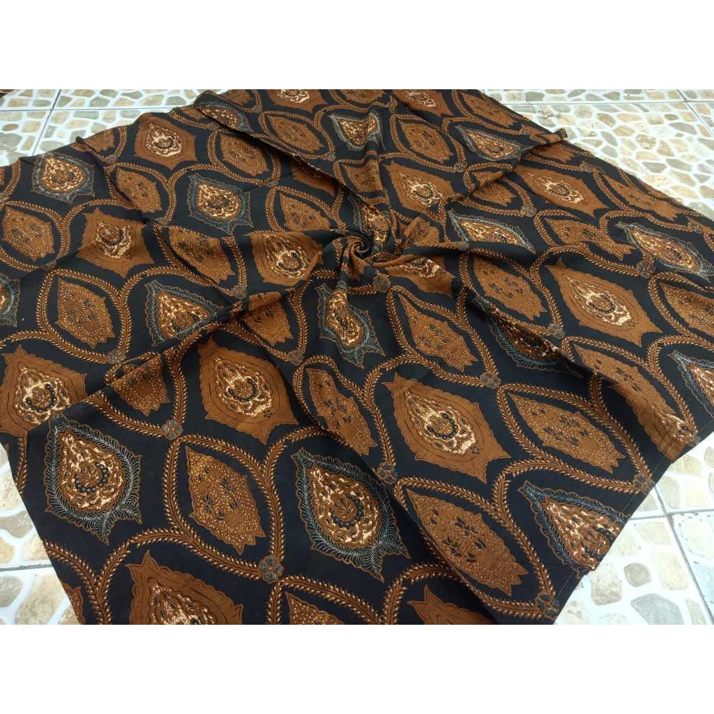 Jual Kain Batik SOLO (Bahan Paris) motif sogan bokor kencono | Shopee ...