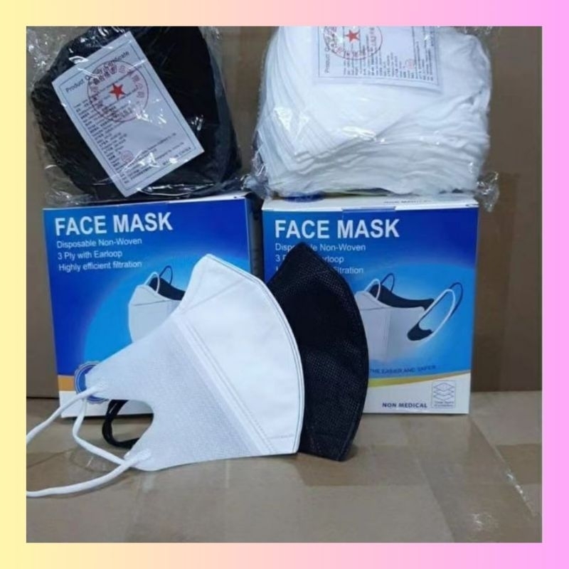Jual [ 5 pcs ] Masker Duckbill / Earloop / Anak / Dewasa / warna hitam ...