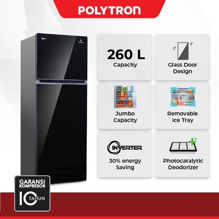Jual POLYTRON FRIDGE 2D 260L PRW29V | Shopee Indonesia