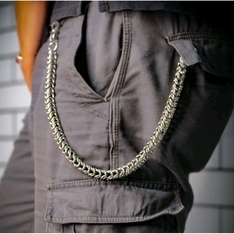 Jual Rantai Dompet Klabang X Rante Kapal Silver Monel Baja Titan Tidak ...