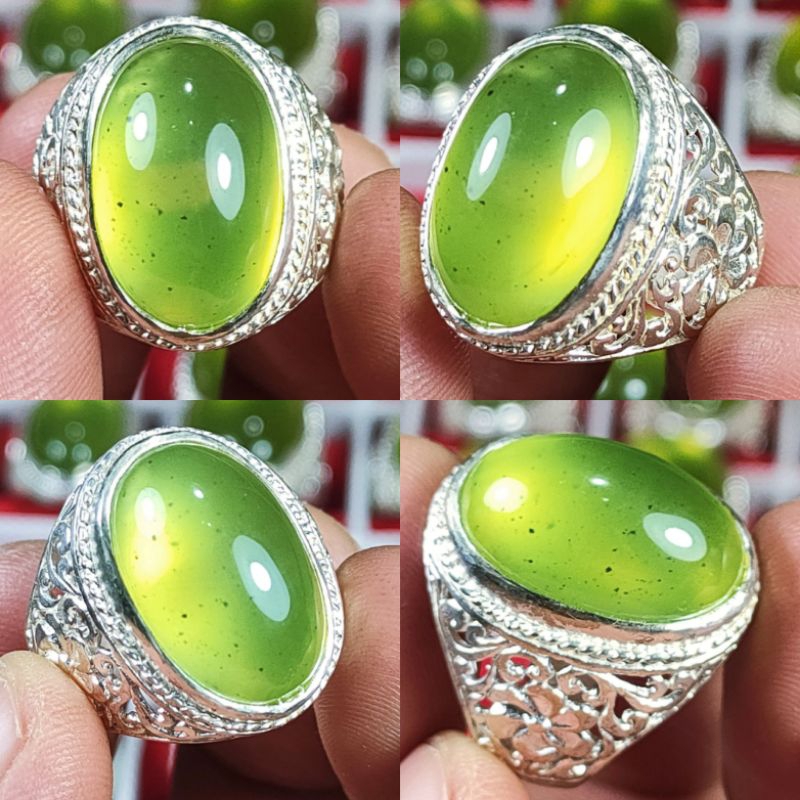 Jual BATU AKIK NATURAL GREEN SERPENTINE GIOK ACEH KODE 02874 | Shopee ...