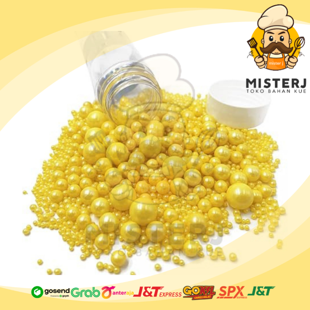 Jual Candy 107 Mix Yellow Pearl | 65 Gram | Hiasan Kue Tart Candy ...