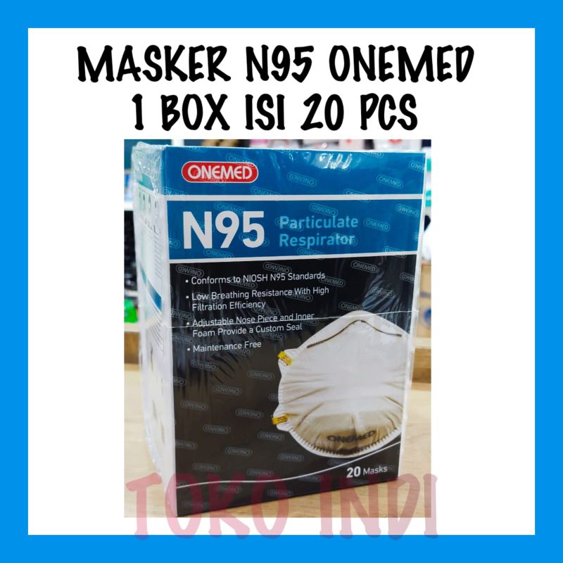 Jual PER BOX ISI 20 PCS Masker N95 Particulate Respirator/Masker N95 Onemed | Shopee Indonesia
