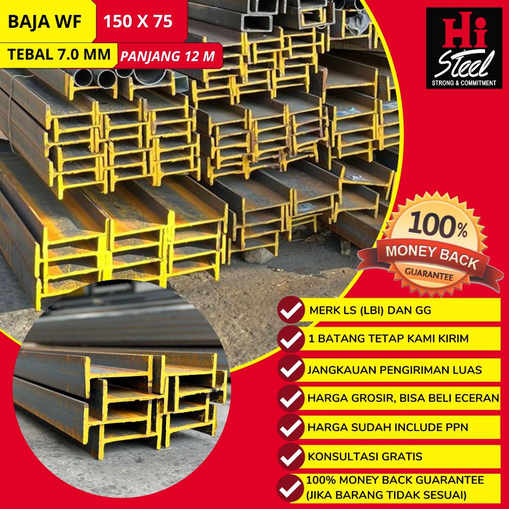 Jual Baja WF 150 X 12m / Wide Flange | Shopee Indonesia