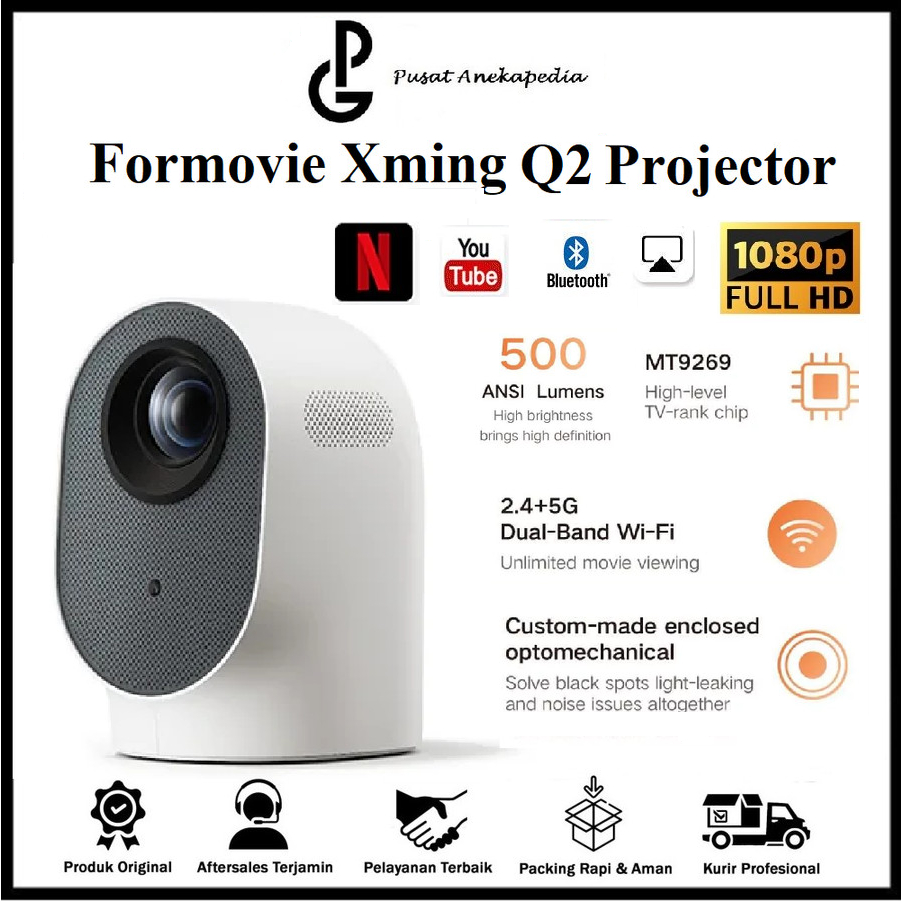 Jual Formovie Xming Q2 Smart Projector 500 ANSI Lumens 1080P FHD ...