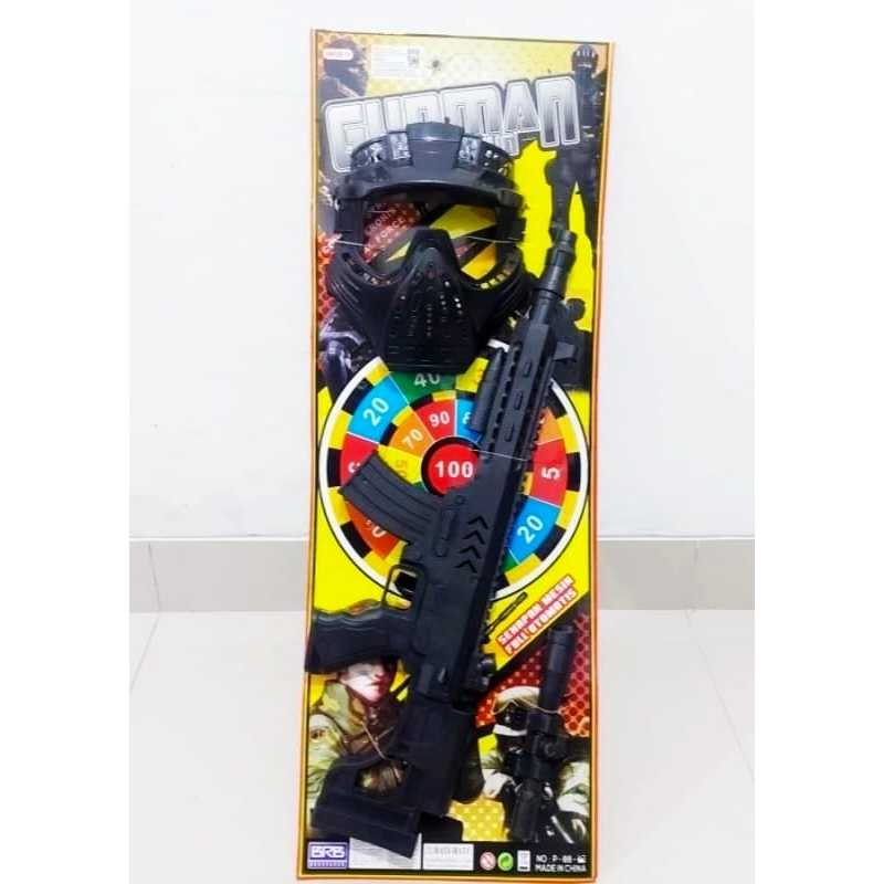 Jual ( JI ) Mainan Anak Pistol Senapan Set GunMan Plus Topeng SWAT ...