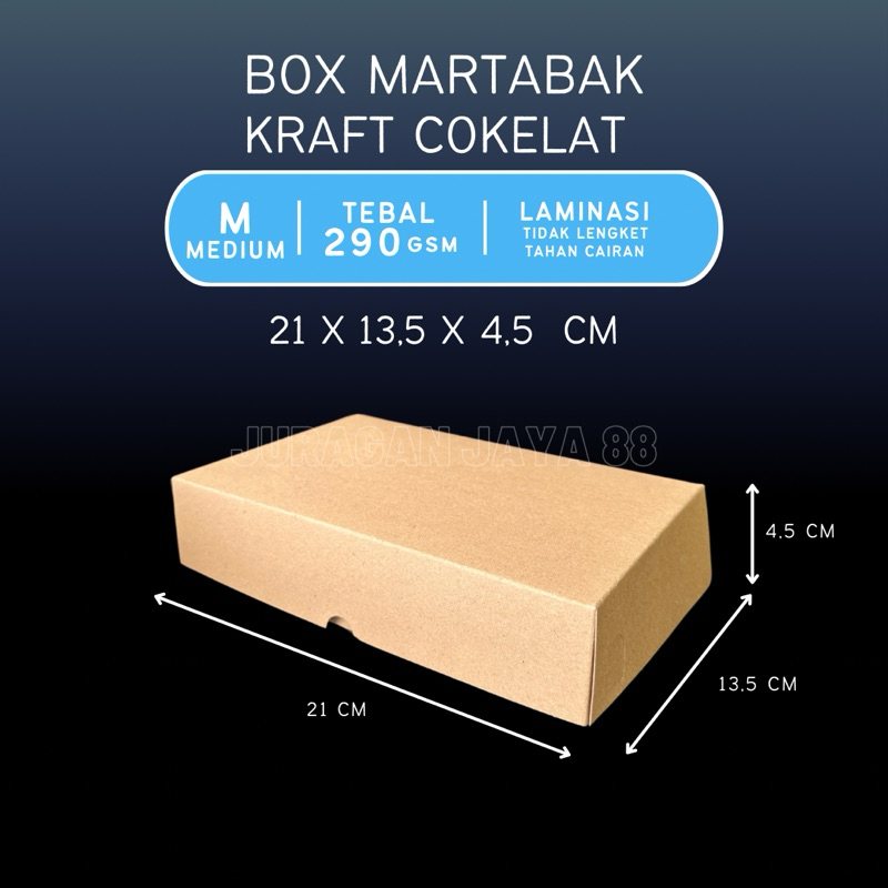 Jual Box Martabak Laminasi (Uk 21x13,5x4,5 cm) | Kemasan Martabak Kraft ...