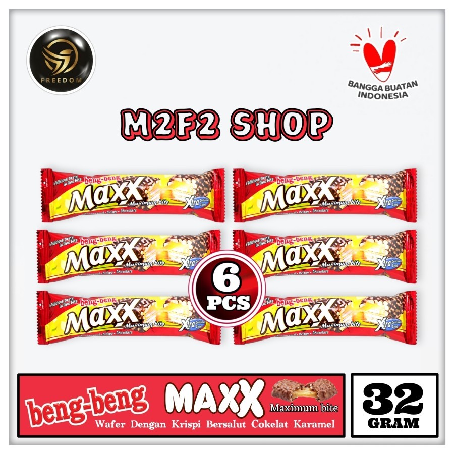 Jual Beng-beng Maxx Wafer Caramel Crispy Chocolate - 32 gr (Kemasan 6 ...