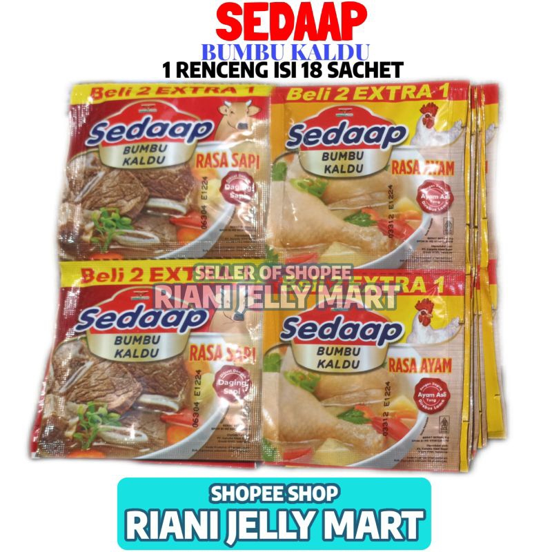 Jual Kaldu Sedaap ayam sapi 1 Renceng Isi 18 Sachet 9gr | Shopee Indonesia