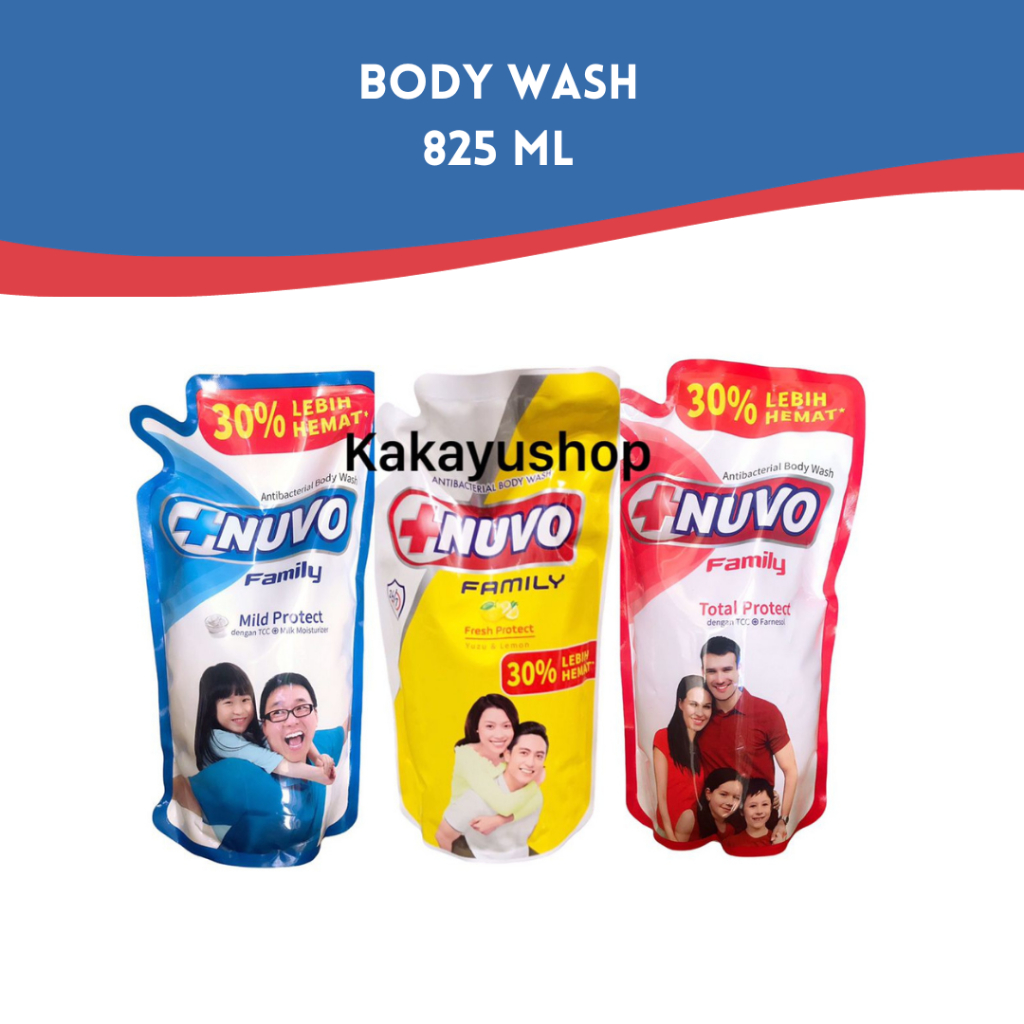 Jual NUVO Family Body Wash Sabun Cair Refill 825 ml | Shopee Indonesia