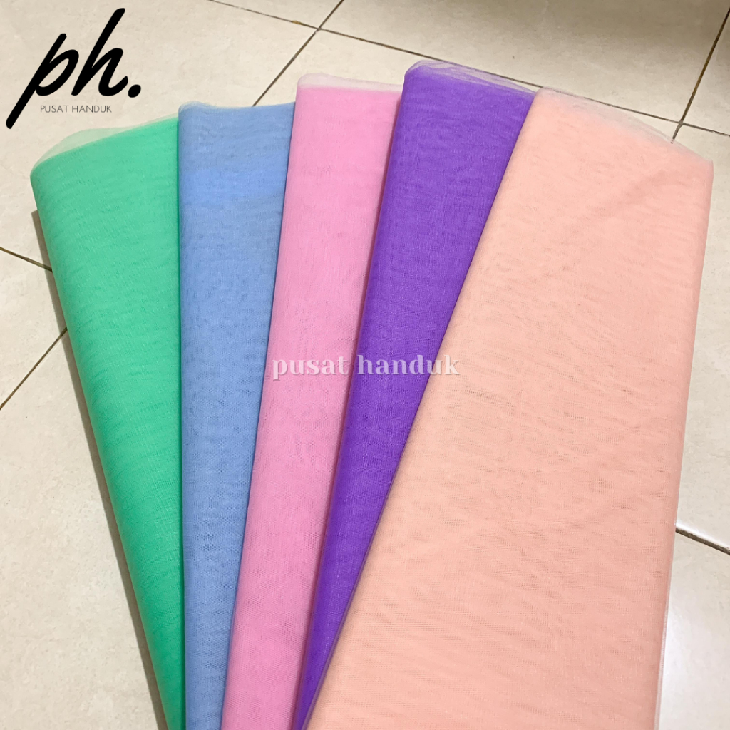 Jual READY (Permeter) Kain Tulle Hampers Bungkus Parcel Tile Polos Kaku ...