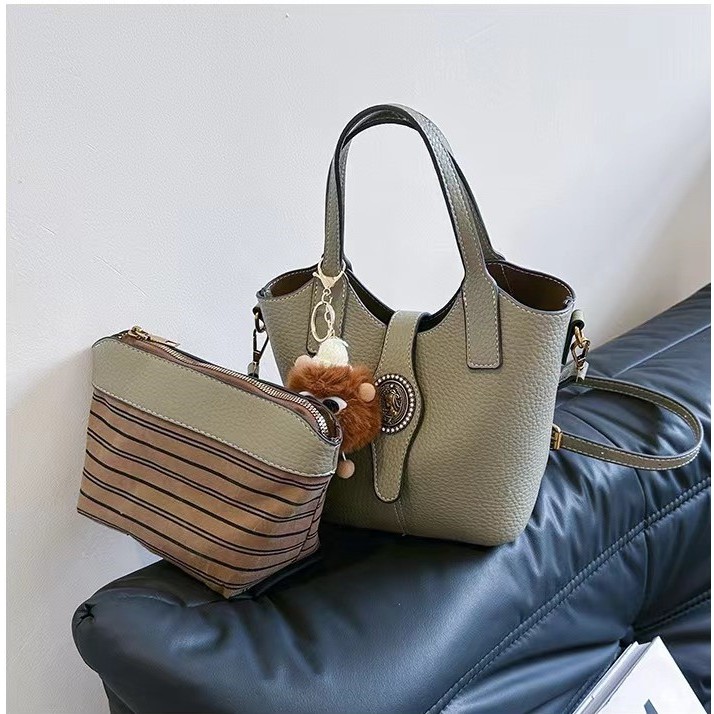 Jual 202103 Handbag Cewek 2 in 1 Tas Selempang Wanita Import Premium ...