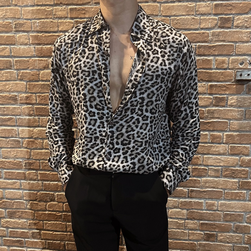 Jual LIMITED baju kemeja leopard,kemeja summer,kemeja long sleeve ...