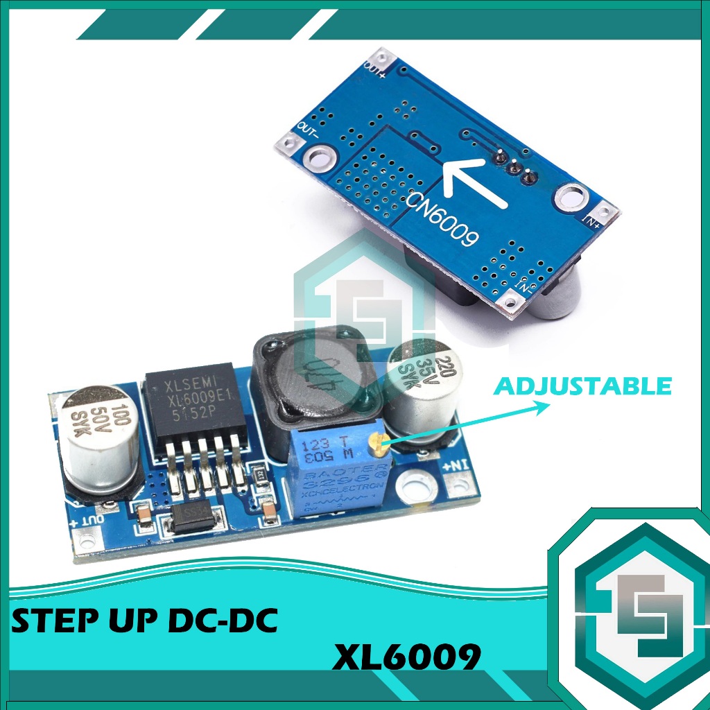 Jual STEP UP MODULE POWER SUPPLY XL6009 DC-DC ADJUSTABLE | Shopee Indonesia