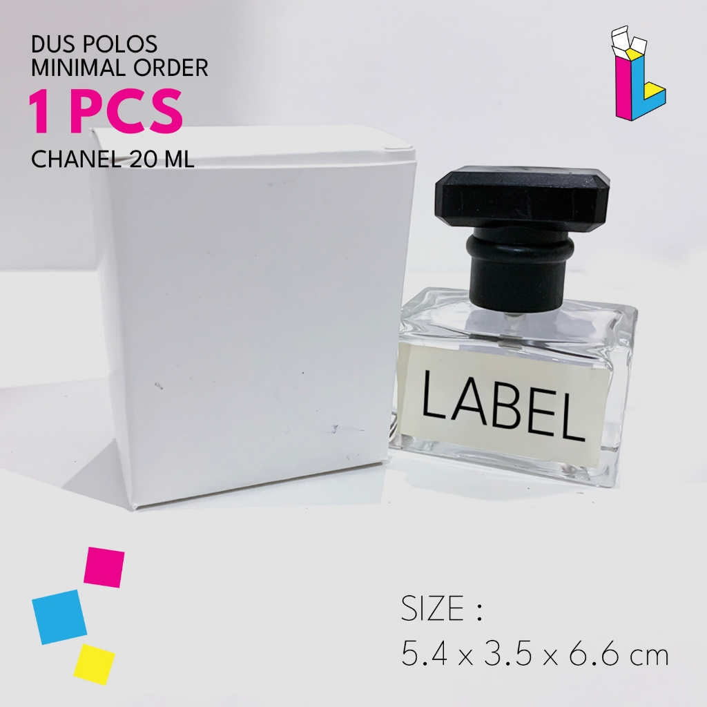 Jual Dus Kemasan / Box Parfum Botol Chanel 20ml POLOS - Bahan Ivory Tanpa Minimum Order | Shopee ...