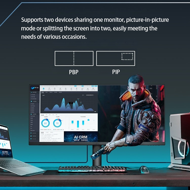 Jual SUIRGE PIP/PBP Monitor 34" Curved 4K UHD VA Panel Gaming Monitor ...