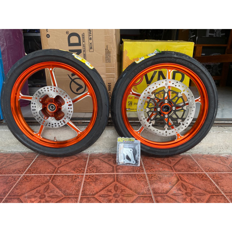 Jual PAKET VELG NINJA R SS RR VELG VND AK55 NINJA SET BAN PIRELLI ...