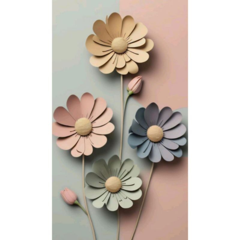 Jual Hiasan Dinding Aesthetic Poster Gambar Bunga Cantik Walldecor