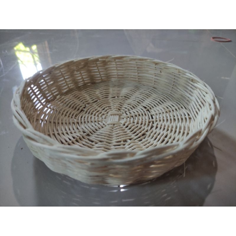 Jual keranjang nampan rotan halus bulat | Shopee Indonesia