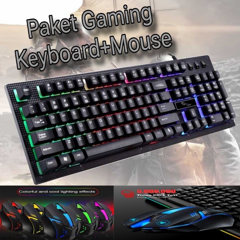 Jual KEYBOARD GAMING LED RGB USB Leopard Paket Gaming | Shopee Indonesia