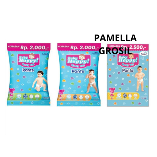 Jual BABY HAPPY RENCENG (1 RENCENG ISI 6) / XL1, M1 UKURAN M1, L1 DAN ...