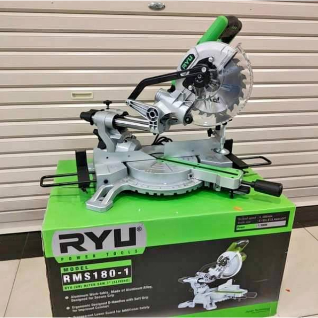 Jual RYU RMS180-1 Mesin Mitter Saw 7 inch Sliding (Gergaji Potong Almini) | Shopee Indonesia