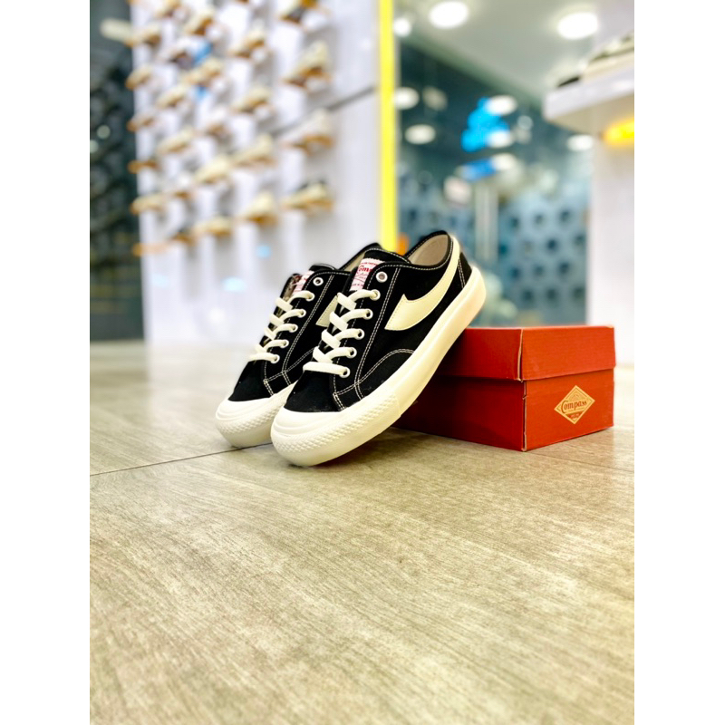 Jual Compass gazelle low black white | Shopee Indonesia