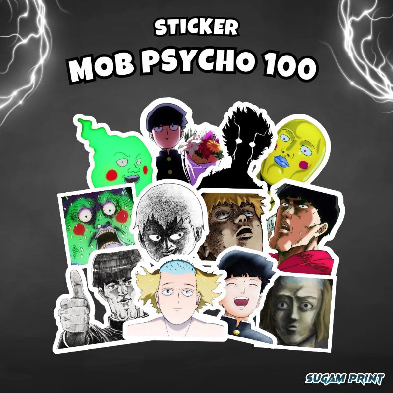 Jual Sticker "Mob Psycho 100"" || Sticker Scrapbook, Notebook, HP, Helm ...