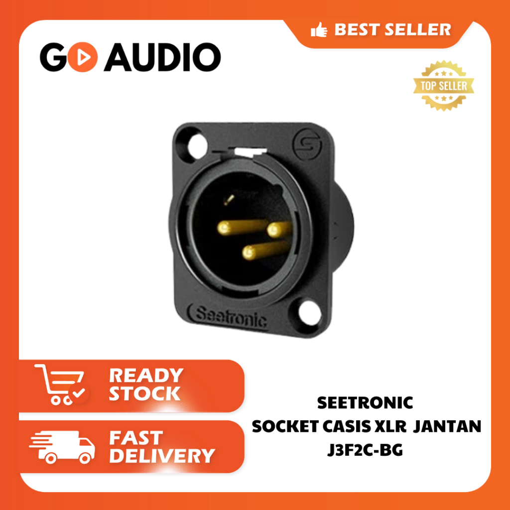 Jual Socket Casis Seetronic XLR Canon Jantan Male J3F2C-BG Original ...