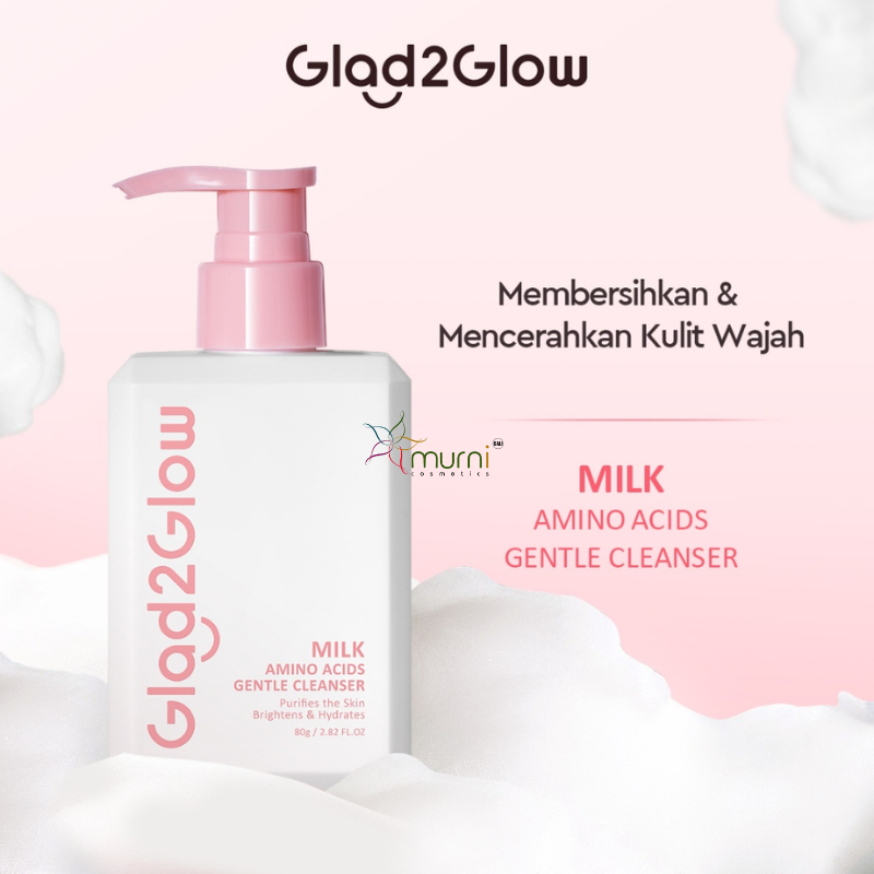 Jual GLAD2GLOW G-43 MILK AMINO ACIDS GENTLE CLEANSER 80G | Shopee Indonesia