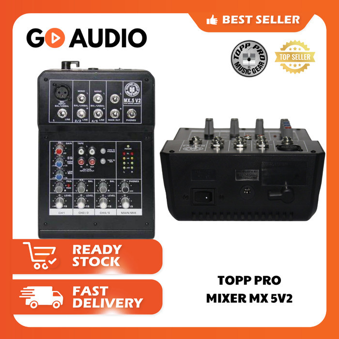 Jual TOPP PRO | Mixer MX 5V2 Original | Mixer Audio 5 Channel Berkualitas | Shopee Indonesia
