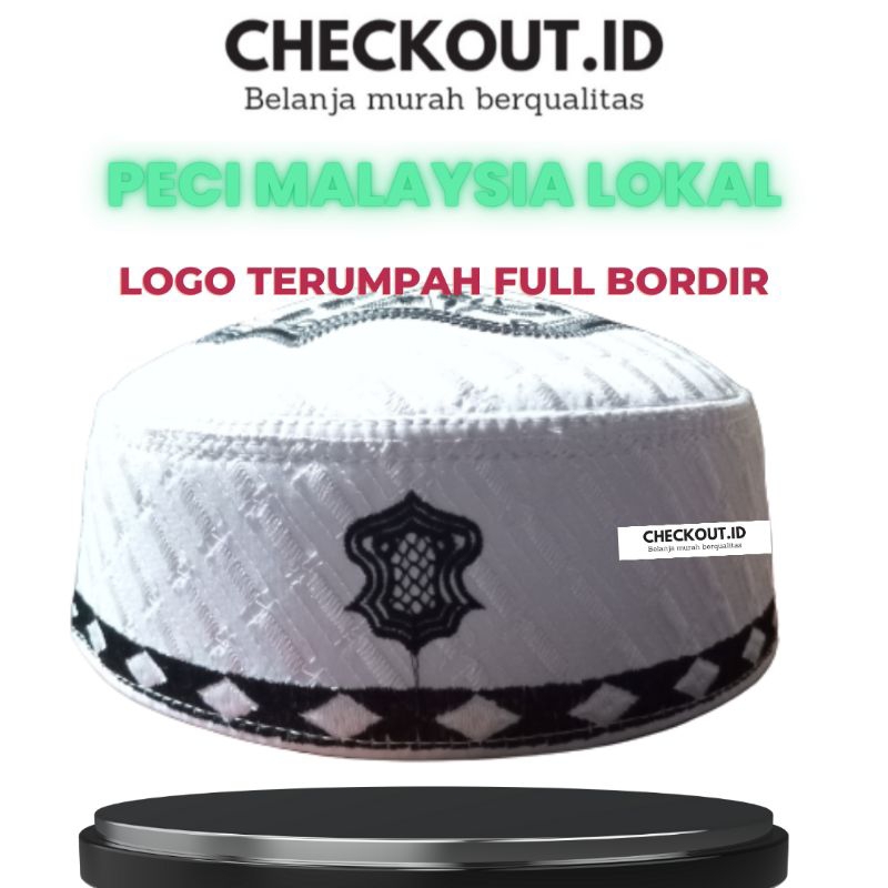 Jual Peci Malaysia Peci Logo Terumpah Full Bordir Elegant | Shopee ...